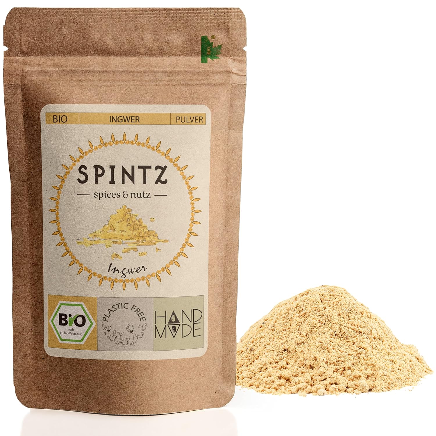 SPINTZ Bio Ingwer Pulver aus Nigeria – 250g, 500g, 1000g – Spintz