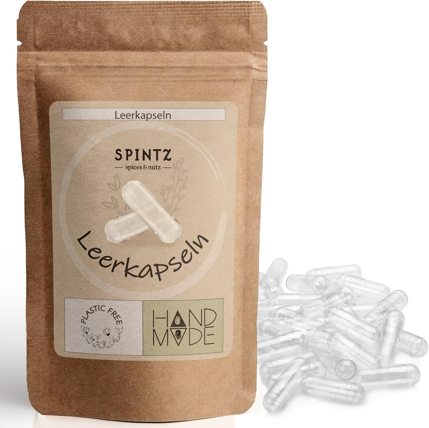 SPINTZ Vegane Leerkapseln Größe 00 – HPMC (100–2000 Stück) – Spintz