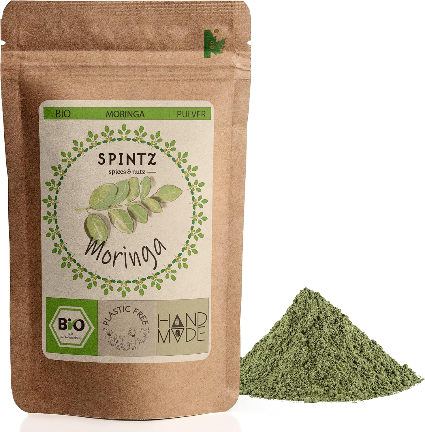 SPINTZ Bio Moringa Pulver, Superfood, 250g, 500g, 1000g – Spintz